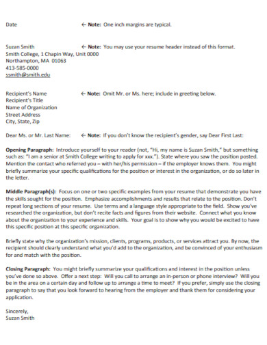 18+ Sample Job Application Letter for Receptionist