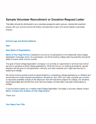 Free 11+ Job Application Letter For Volunteer, Example Format Download