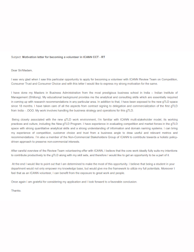 Free 11+ Job Application Letter For Volunteer, Example Format Download