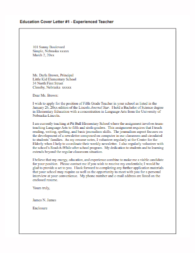 20+ Job Application Letter for Teacher Templates - PDF, DOC