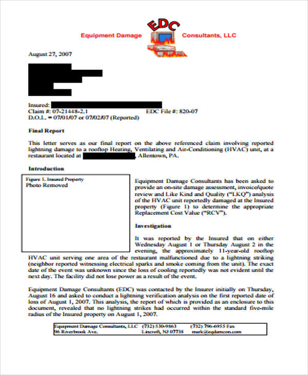 Damage Report Template - 16+ Free Word, PDF Format Download