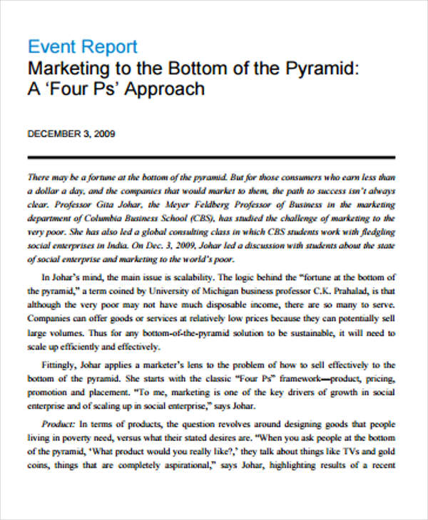 Free 19+ Event Report Templates - Word, PDF, Docs, Pages