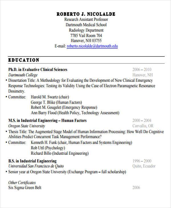 10+ Medical Curriculum Vitae Templates - PDF, DOC