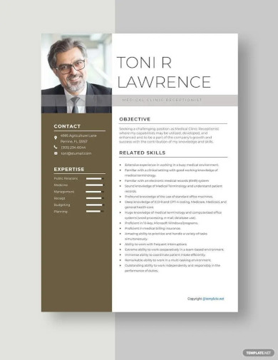 17+ Receptionist Curriculum Vitae Templates - PDF, DOC