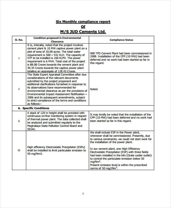 14+ Compliance Report Templates