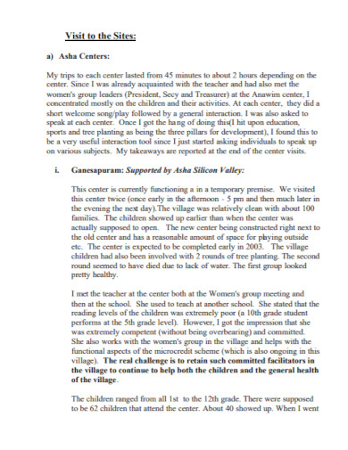 21+ Visit Report Templates - Word, PDF, Doc, Apple Pages Format Download