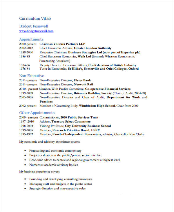 33+ Executive Curriculum Vitae Templates - PDF,DOC