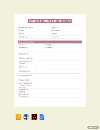 11+ Contact Report Templates - Sample, Example Format Download