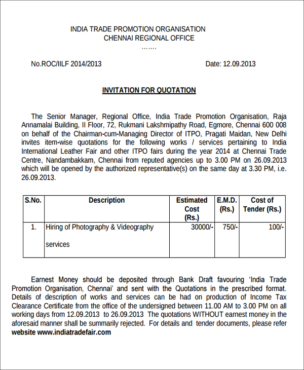 25+ Quotation Templates - Word, PDF, Google docs