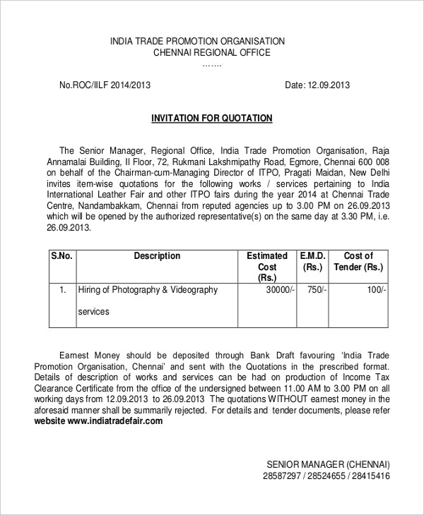 18+ Photography Quotation Formats - AI, PSD, Google docs, Apple pages