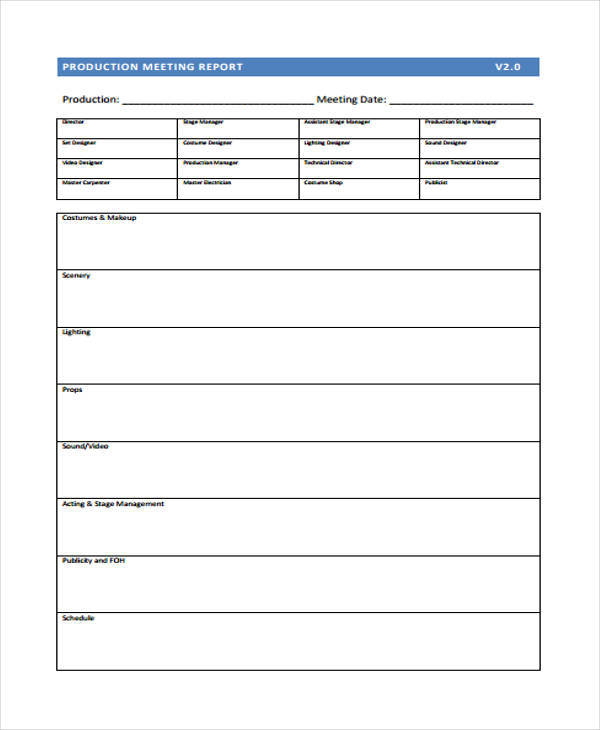 22+ Meeting Report Templates - Word, PDF, Apple Pages, Google Docs
