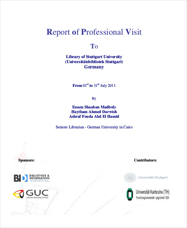 21+ Visit Report Templates - Word, PDF, Doc, Apple Pages Format Download
