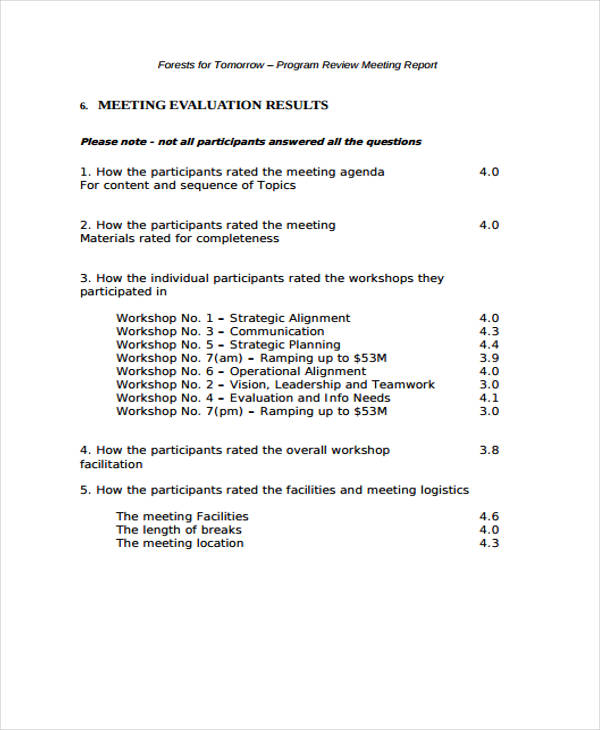 21+ Meeting Report Templates in Google Docs | MS Word | Apple Pages | PDF