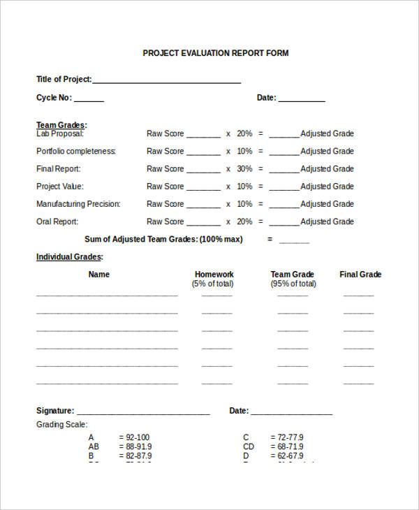 13 Evaluation Report Templates PDF Word Apple Pages