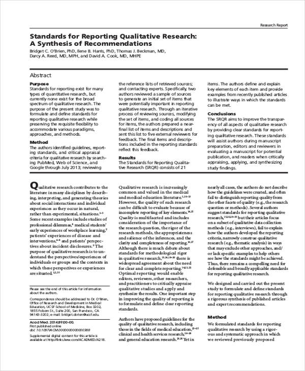 Research Report Format Template - 11+ Free Word, PDF Format Download