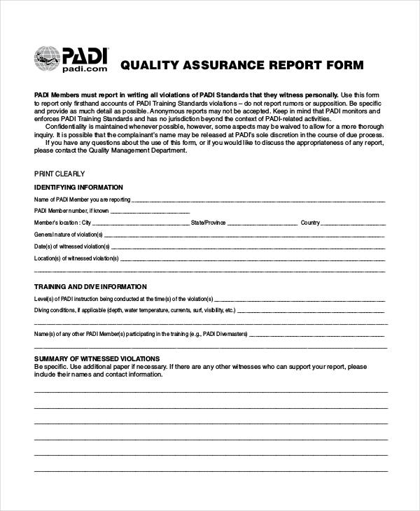 15+ Quality Report Templates - PDF | MS Word | Pages | Google Docs