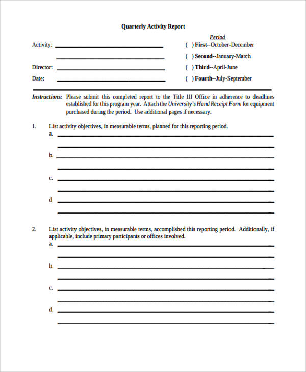 23+ Activity Report Templates- Free Word, PDF Format Download