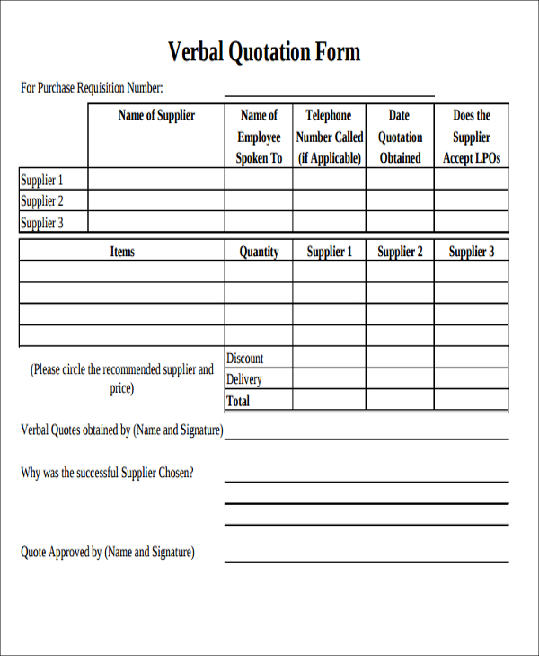 25+ Quotation Templates - Word, PDF, Google docs