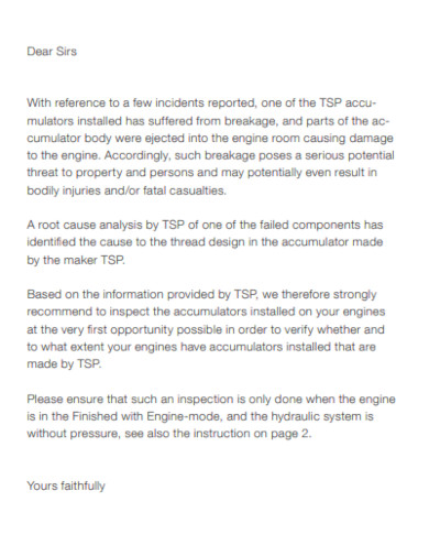 17+ Sample Safety Warning Letter Templates - PDF, DOC, Apple Pages