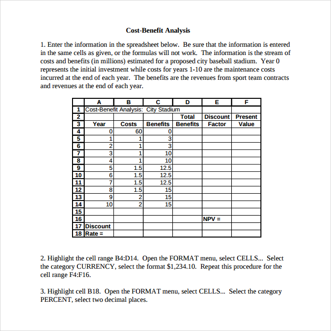 12+ Cost Benefit Analysis Templates - PDF, Word