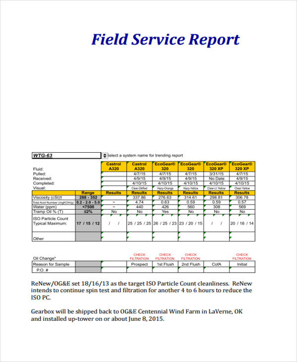 19+ Service Report Templates - Free Sample, Example Format Download PDF ...