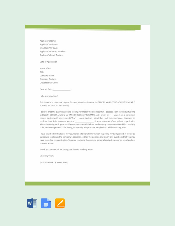 17+ Sample Job Application Letters for Fresher Graduates - PDF, Word