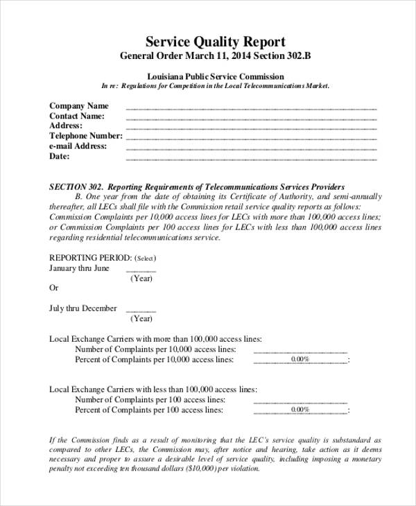 17+ Sample Quality Report Templates in Word, PDF, Apple Pages