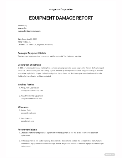 20+ Damage Report Templates - Sample, Example Format Download