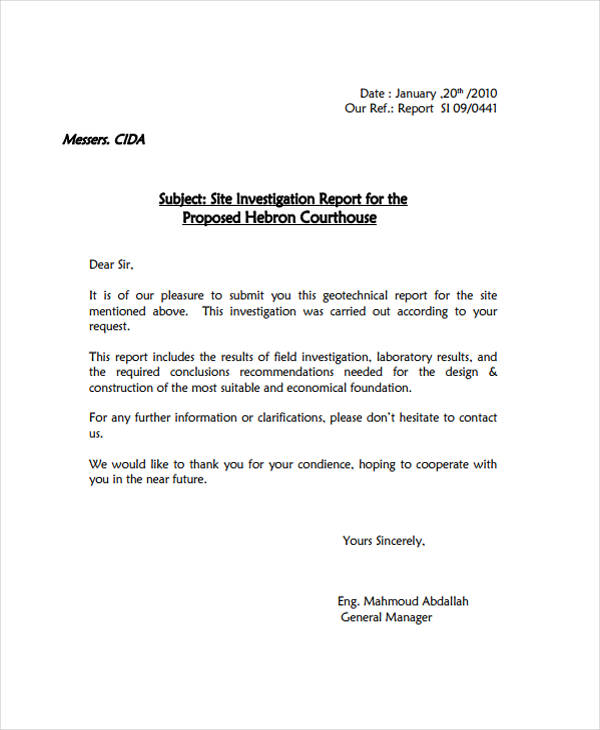 18+ Investigation Report Templates - Free PDF, Goggle Docs, Apple Pages ...