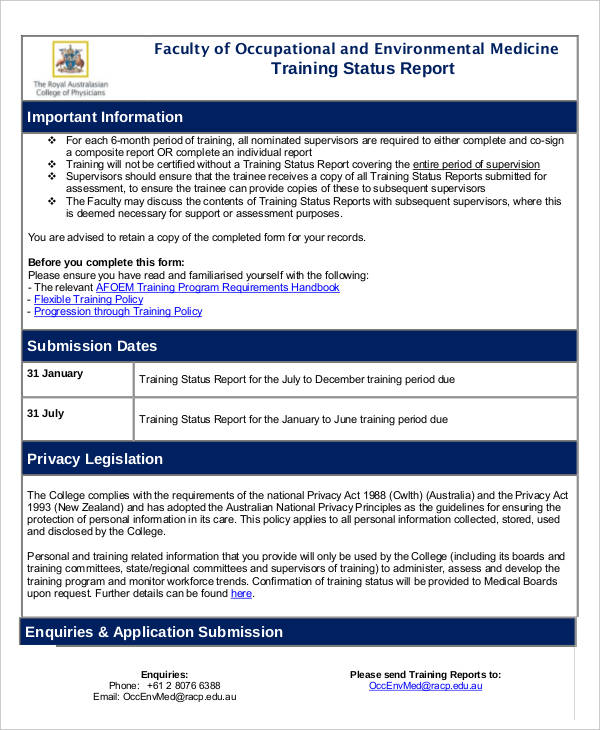 27+ Training Report Template - Word, PDF