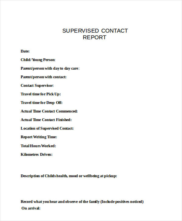 11+ Contact Report Templates - Sample, Example Format Download
