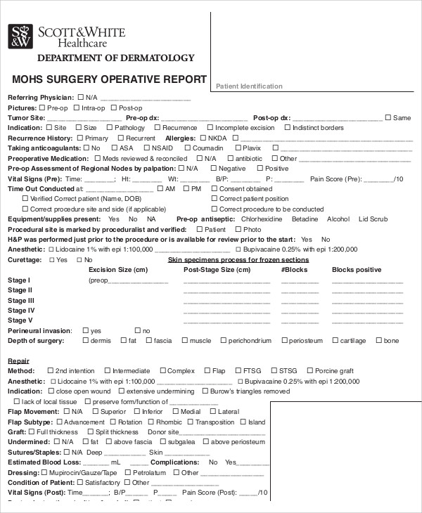 Operative Report Template - 9+ Free Word, PDF Format Download