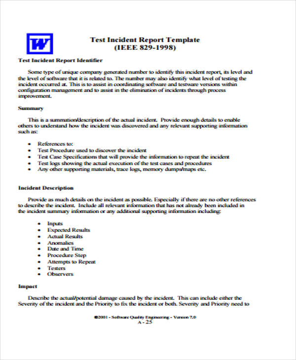 13+ Test Report Templates - PDF, Google Docs, Word, Apple Pages Format ...