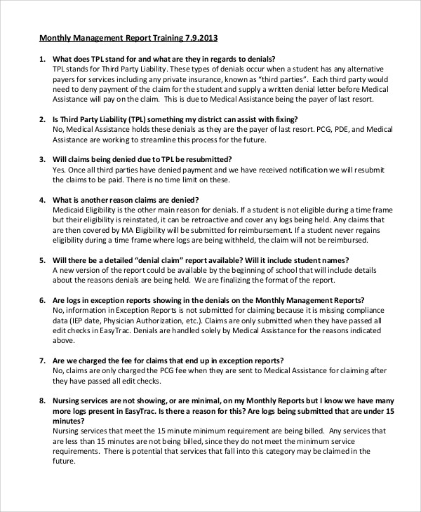 36 Training Report Templates Free Sample Example Format Download