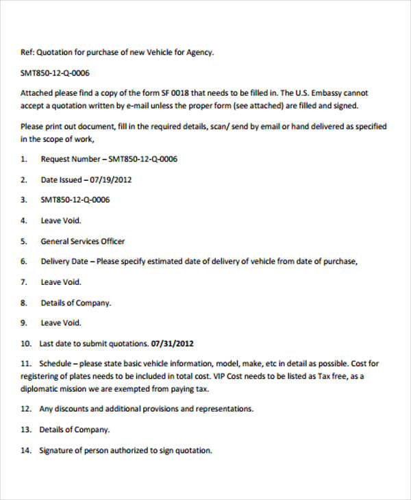 40+ Quotation Formats in PDF