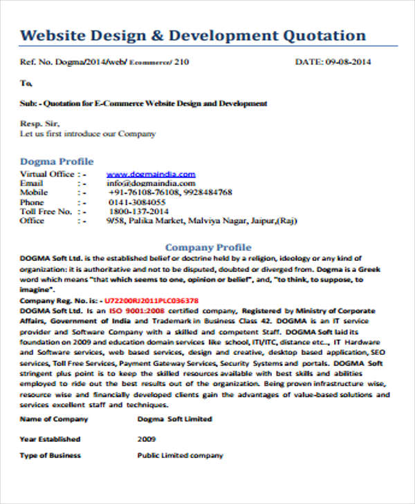 40+ Quotation Formats in PDF