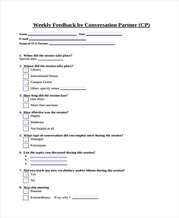 19+ Feedback Report Templates - Word, PDF