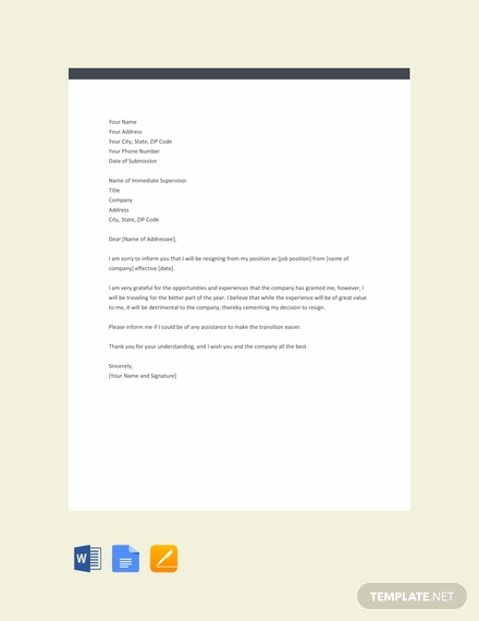 28+ Resignation Letter Templates and Examples