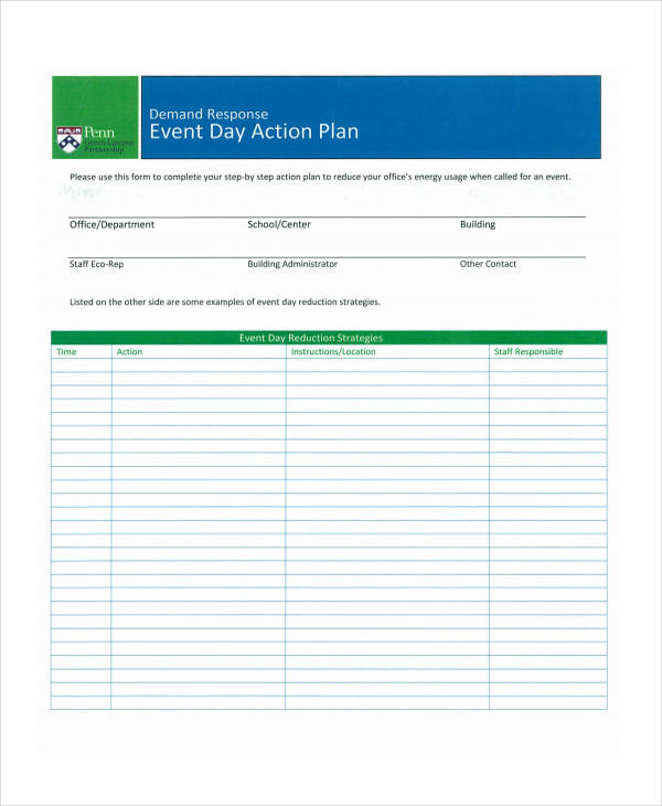 16+ Event Action Plan Templates - Sample, Example Format Download