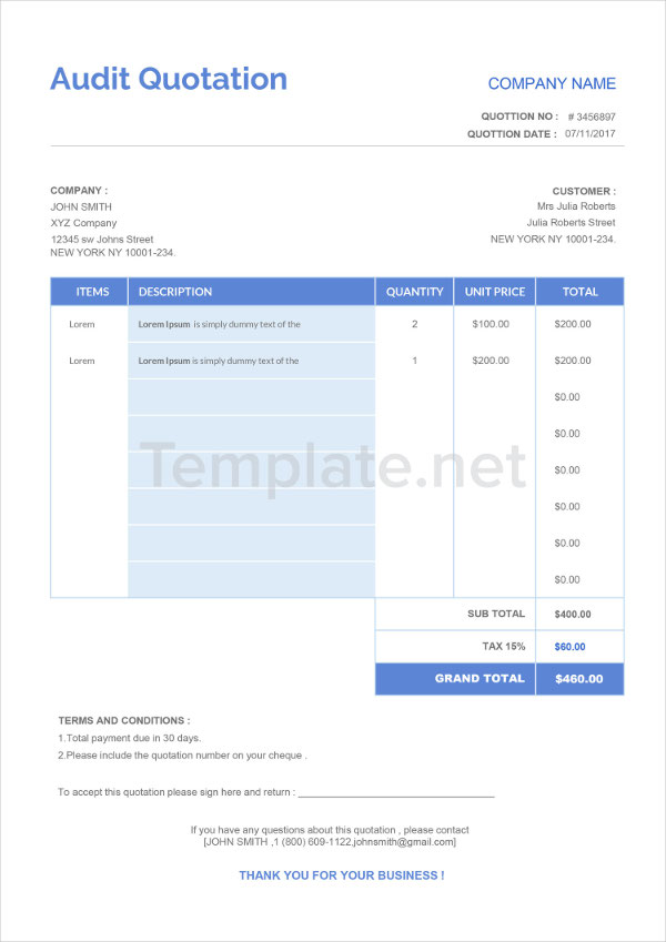 37+ Best Quotation Templates - AI, Google Docs, Apple Pages, Word ...