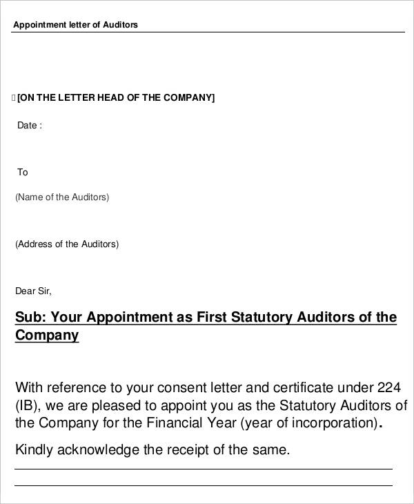 Official Appointment Letter Templates - 8+ Free Word, PDF Format Download