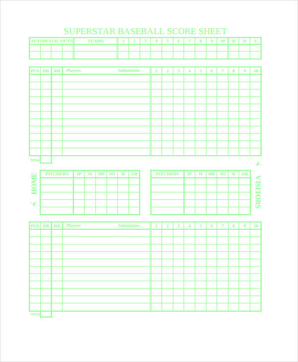 14+ Score Sheet Templates - Free Samples, Examples Format Download