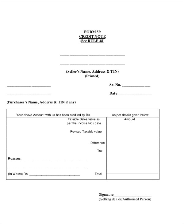 11+ Credit Note Templates - Free Sample, Example Format Download