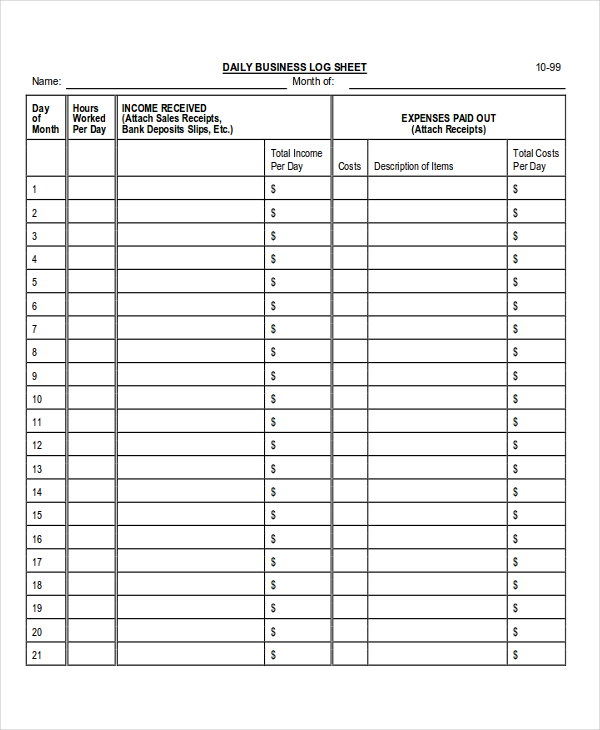 9 Business Sheet Templates Free Samples Examples Format Downlaod