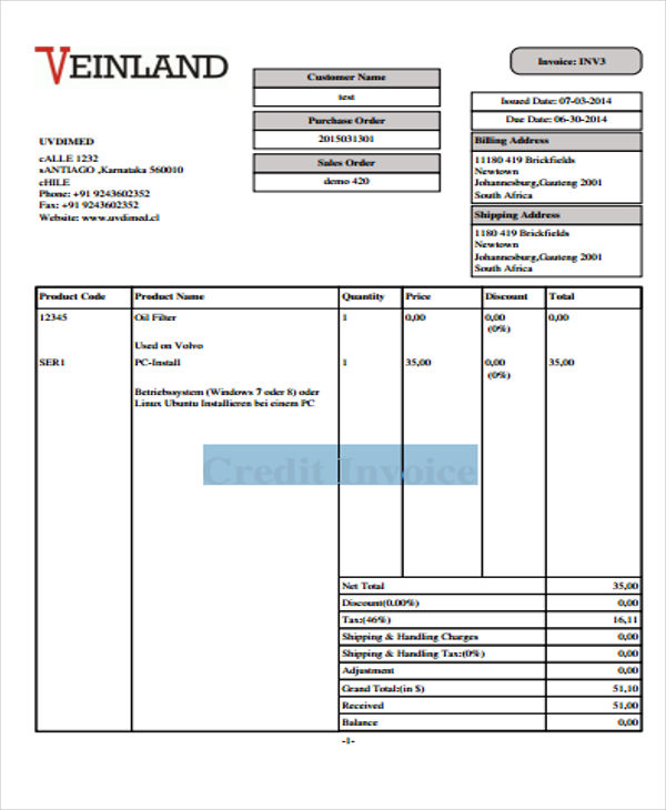 7+ Cash Invoice Templates - Word, PDF, Excel