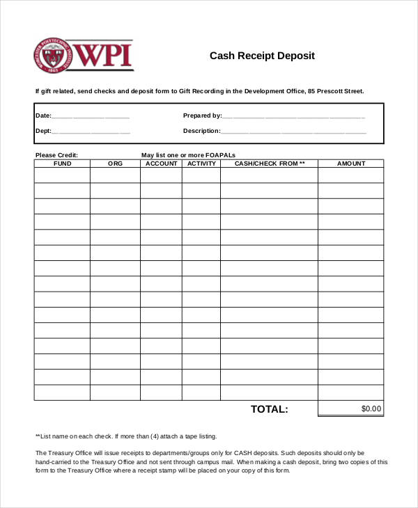 9+ Cash Receipt Templates