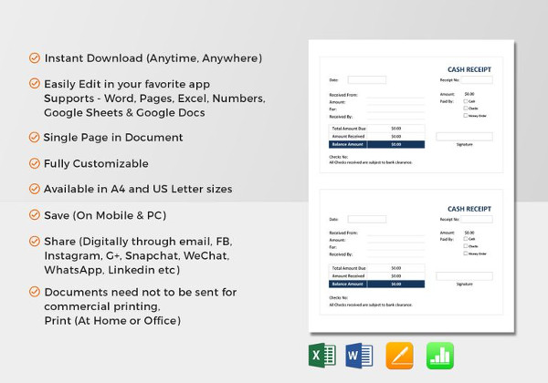 15+ Salary Receipt Templates - Free Sample, Example Format Download