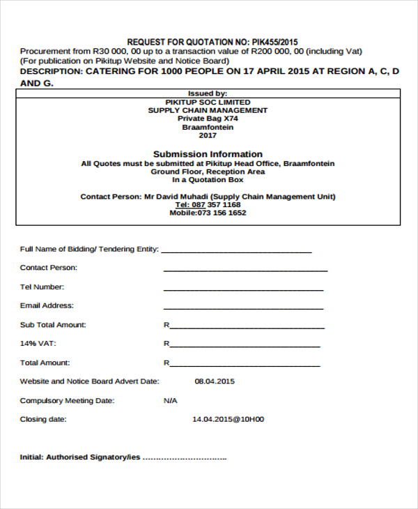 12+ Company Quotation Templates - Sample, Example Format Download