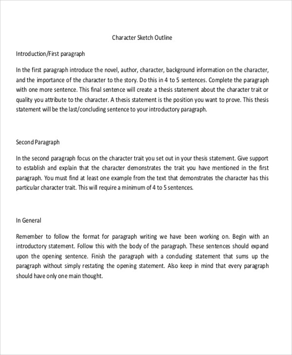 Character Outline Templates - 9+ Word, PDF Format Download