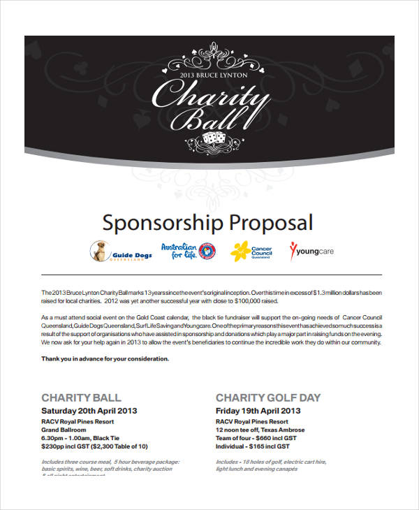 FREE 13+ Event Sponsorship Proposal Templates -Free Sample, Example ...